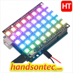 5×8 Matrix 40xLED RGB WS2812B Arduino Shield – HandsOn Tech