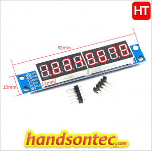 MAX7219 8-Digit 7-Segments Display Module – HandsOn Tech
