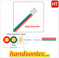 3-Core AWG22 RGB Flat Ribbon Cable ~ 2meter/pack – HandsOn Tech