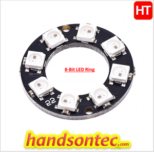WS2812B 8-Bit RGB Neopixel LED Ring – HandsOn Tech