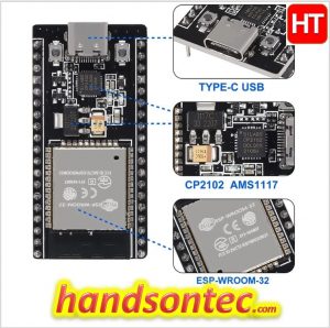 ESP32 38-Pins WiFi/Bluetooth Development Module USB Type-C – HandsOn Tech